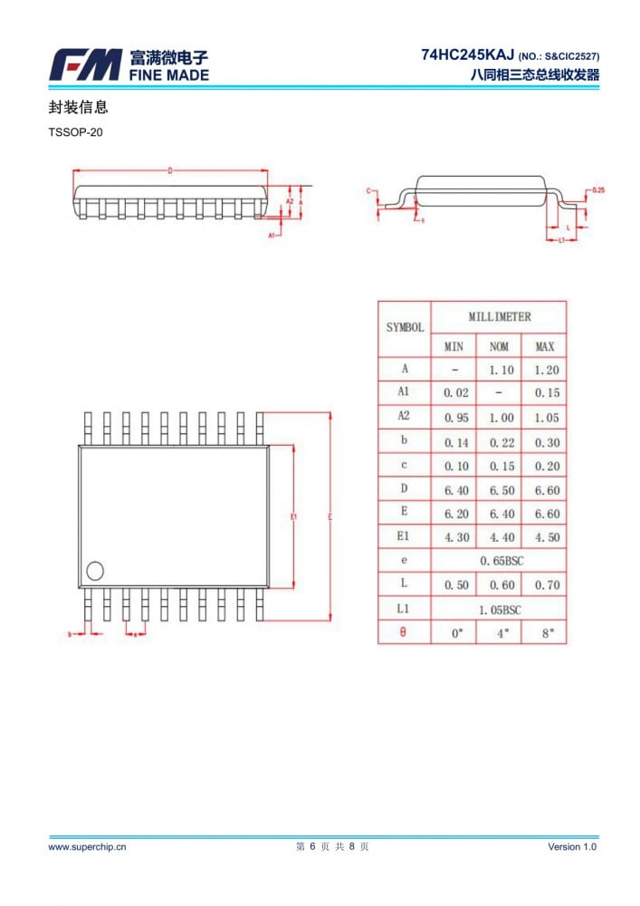 74HC245KAJ datasheet page 6