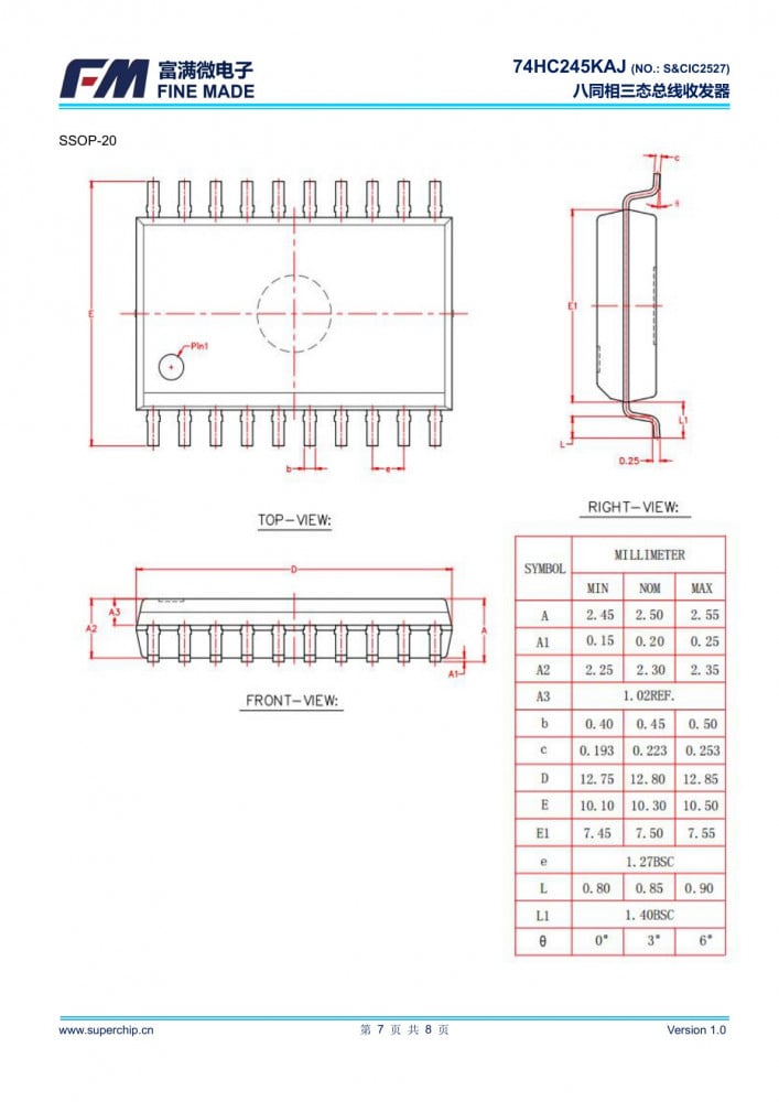 74HC245KAJ datasheet page 7