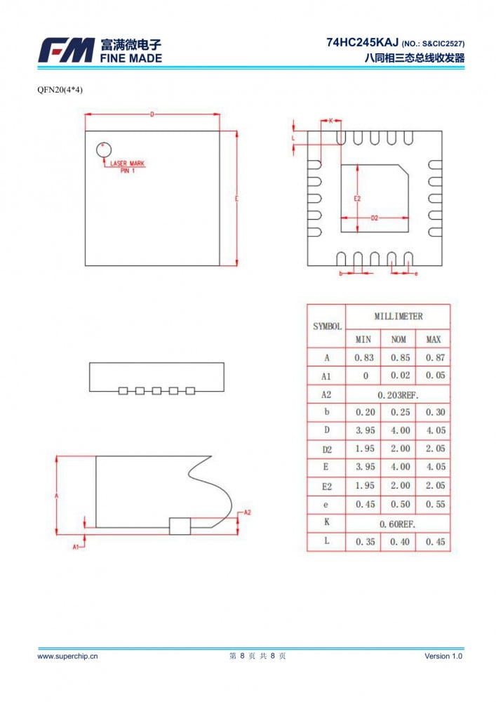74HC245KAJ datasheet page 8