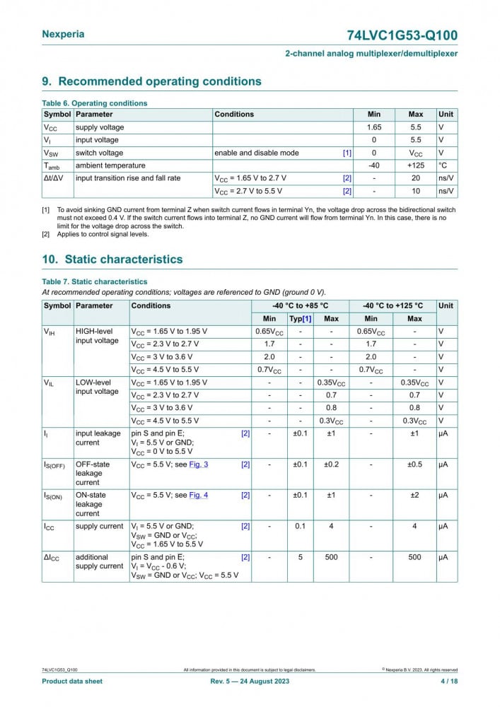 74LVC1G53DC-Q100H datasheet page 4