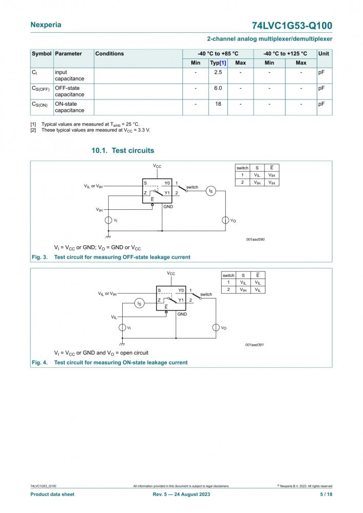 74LVC1G53DC-Q100H datasheet page 5