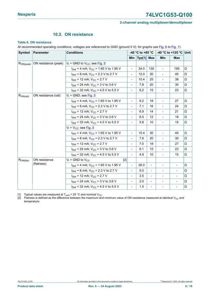 74LVC1G53DC-Q100H datasheet page 6