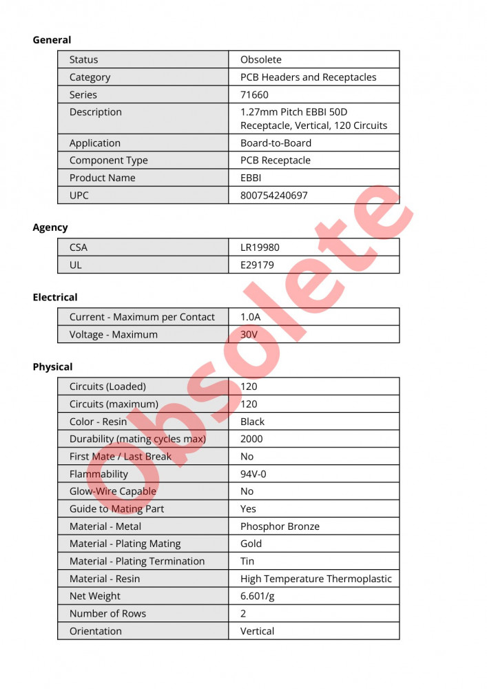 Technical document image 2 for Molex 15921120