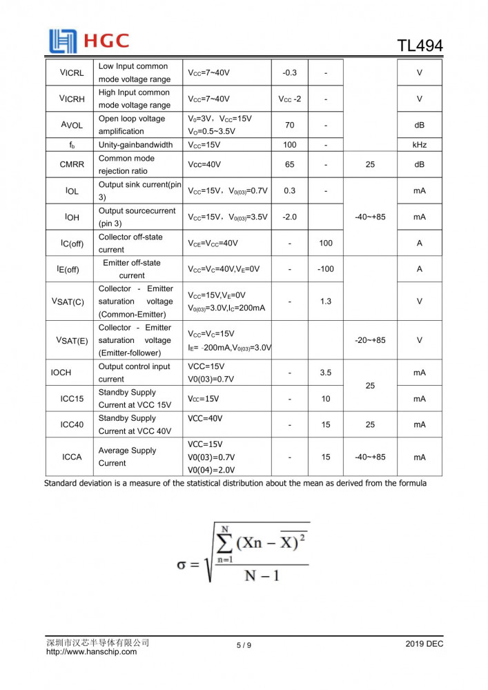 TL494CDRG datasheet page 5