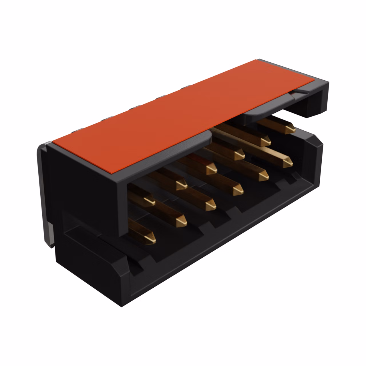 2.00mm Pitch, Milli-Grid PCB Header, Dual Row, Right-Angle, Through Hole, 40 Circuits, 0.38µm Gold (Au) Plating, 2.16mm Tail Length, Dual Side Slots, Dual Friction Locks, Center Polarization, Tube