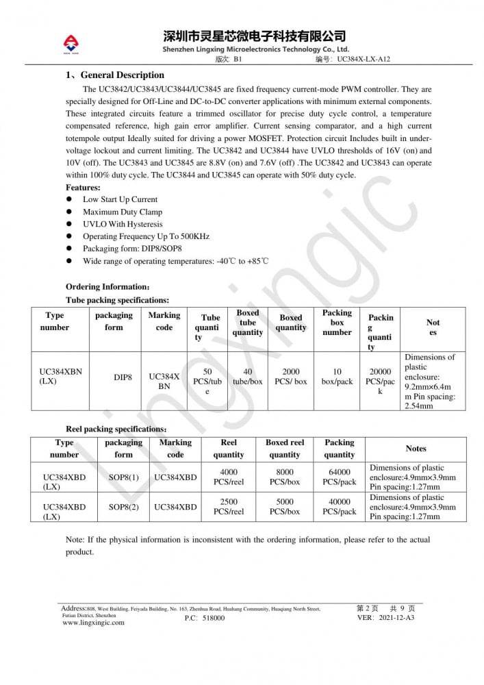 UC3844BD(LX) datasheet page 2