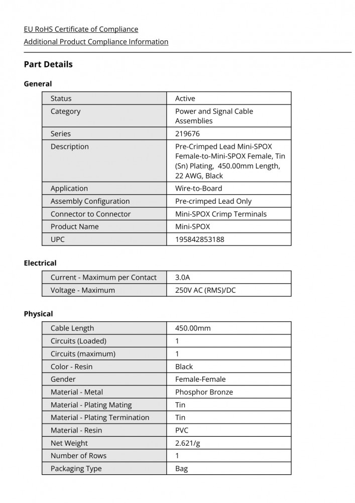 MOLEX 2196761125 drawing page 2