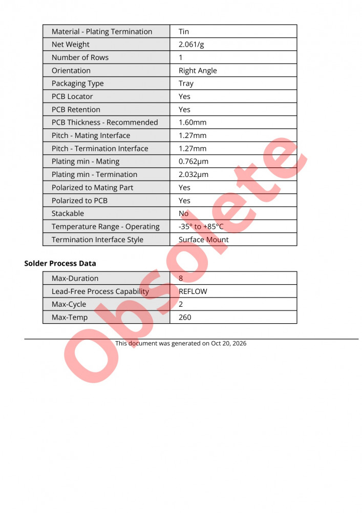 Technical document image 3 for MOLEX 470182011