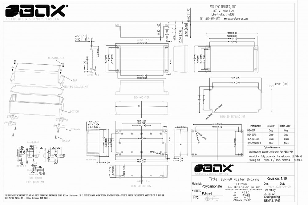 BEN-60 technical drawing image