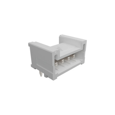 1.25mm Pitch, Micro-Lock Plus PCB Header, Single Row, Right-Angle, Through Hole, Tin-Bismuth Plating, Positive Lock, 4 Circuits, Natural (White) for sale