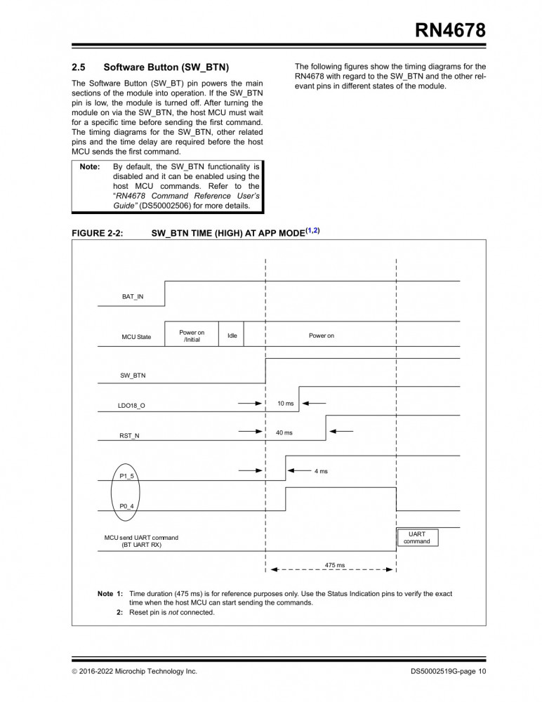 RN4678 technical document page 10