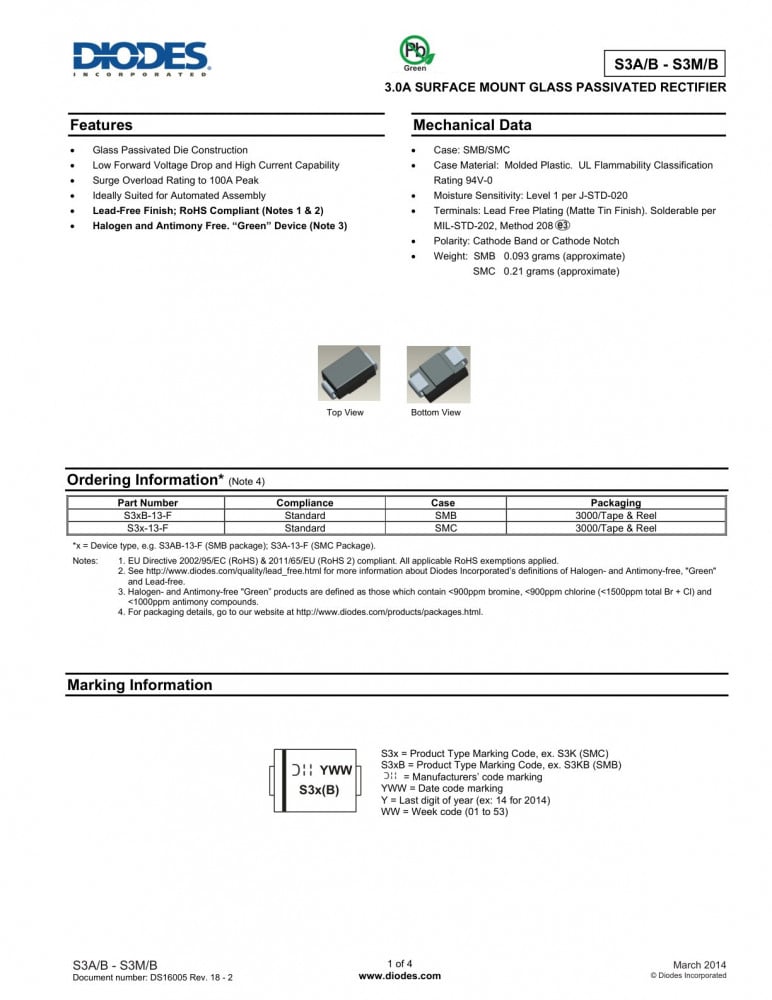 S3BB-13-F datasheet page 1