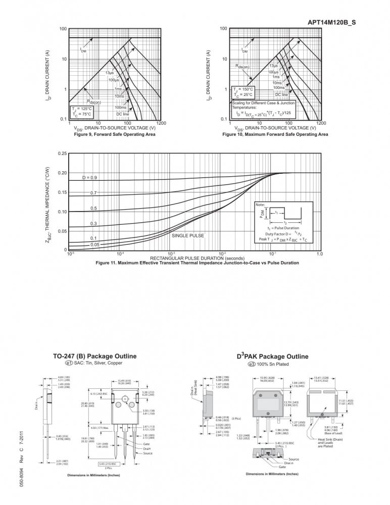 APT14M120B datasheet page 4