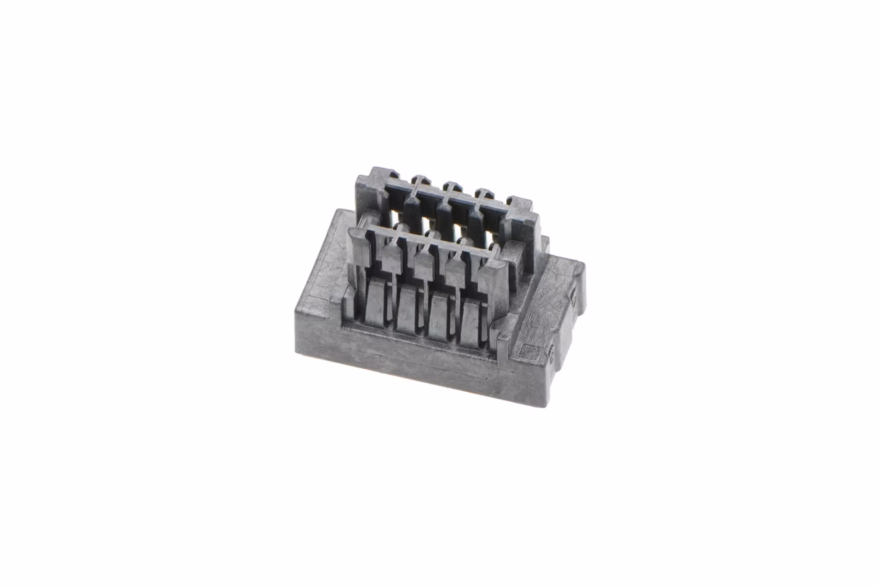 Zero-Hachi Receptacle Housing, 0.80mm Pitch, Dual Row, Friction Lock, 16 Circuits, Black