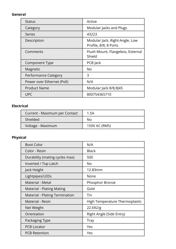 MOLEX 432238176 product document image, page 2