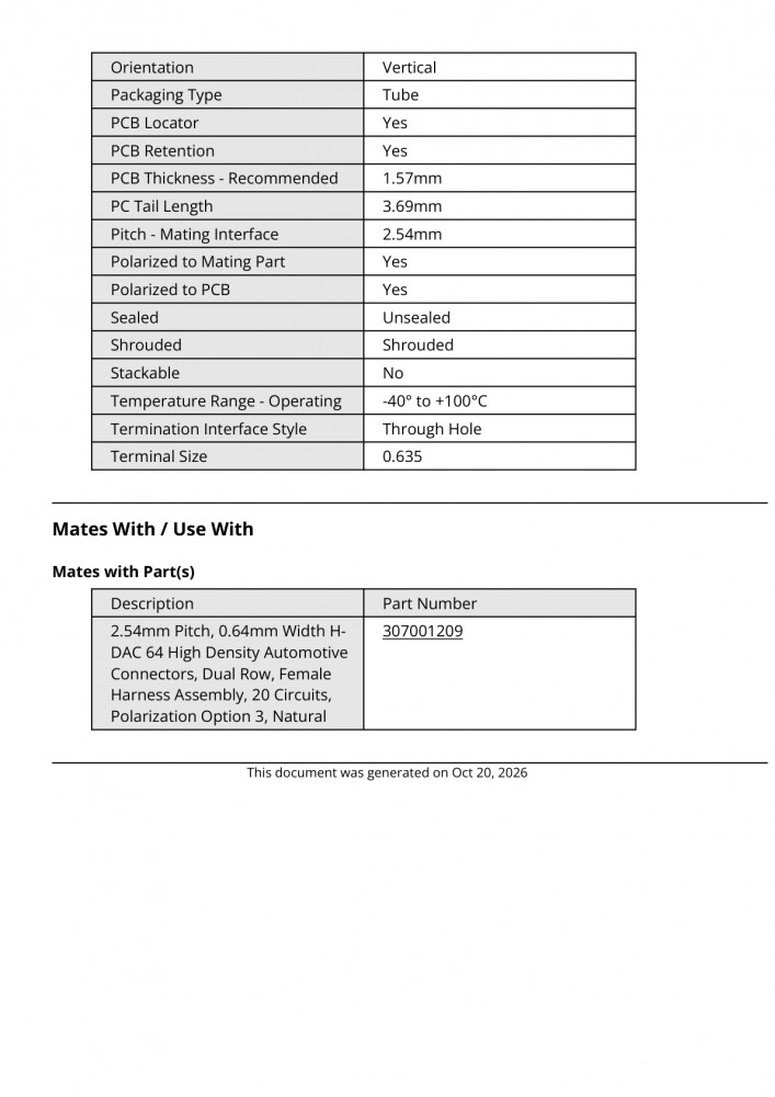 MOLEX 307004206 technical document image, page 3