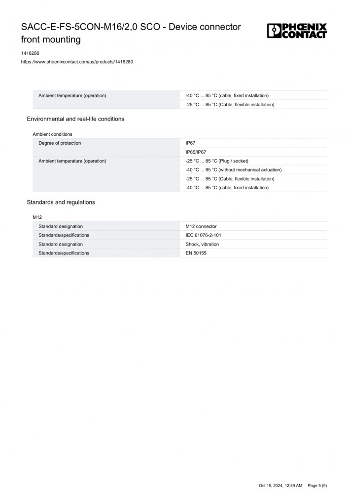 Phoenix Contact 1416280 technical document page 5