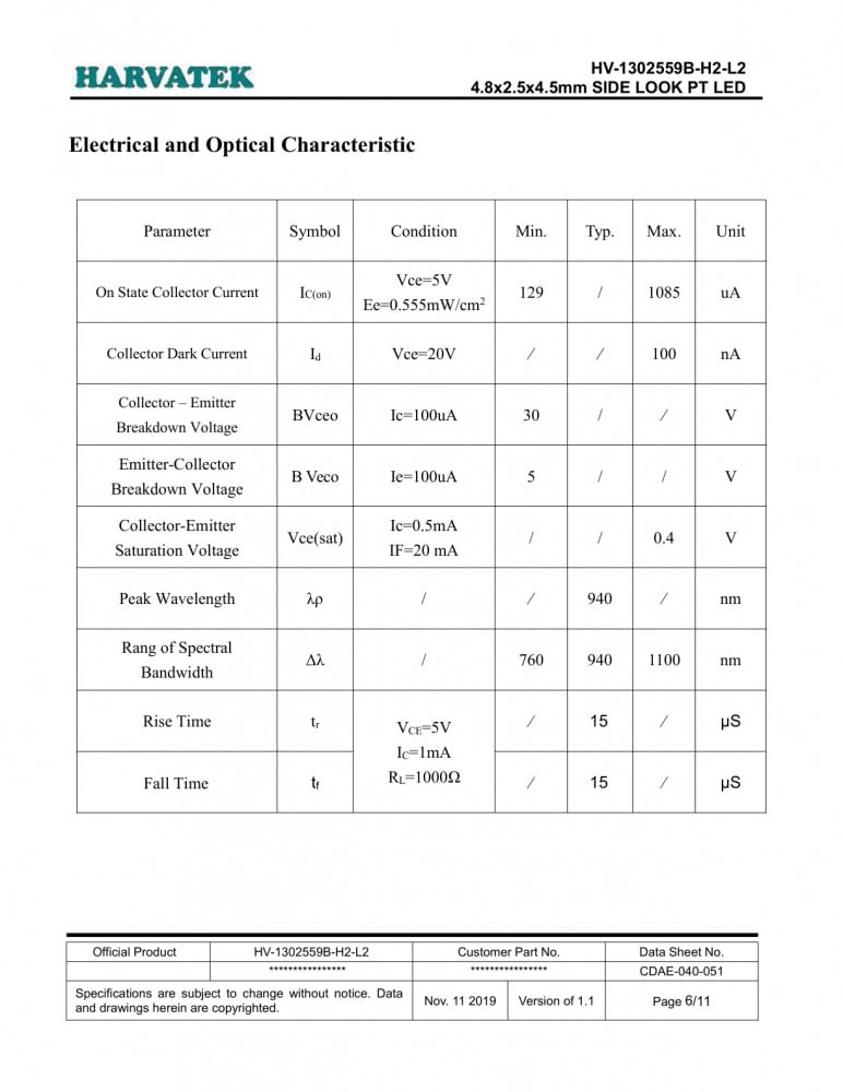 HV-1302559B-H2-L2 datasheet page 6
