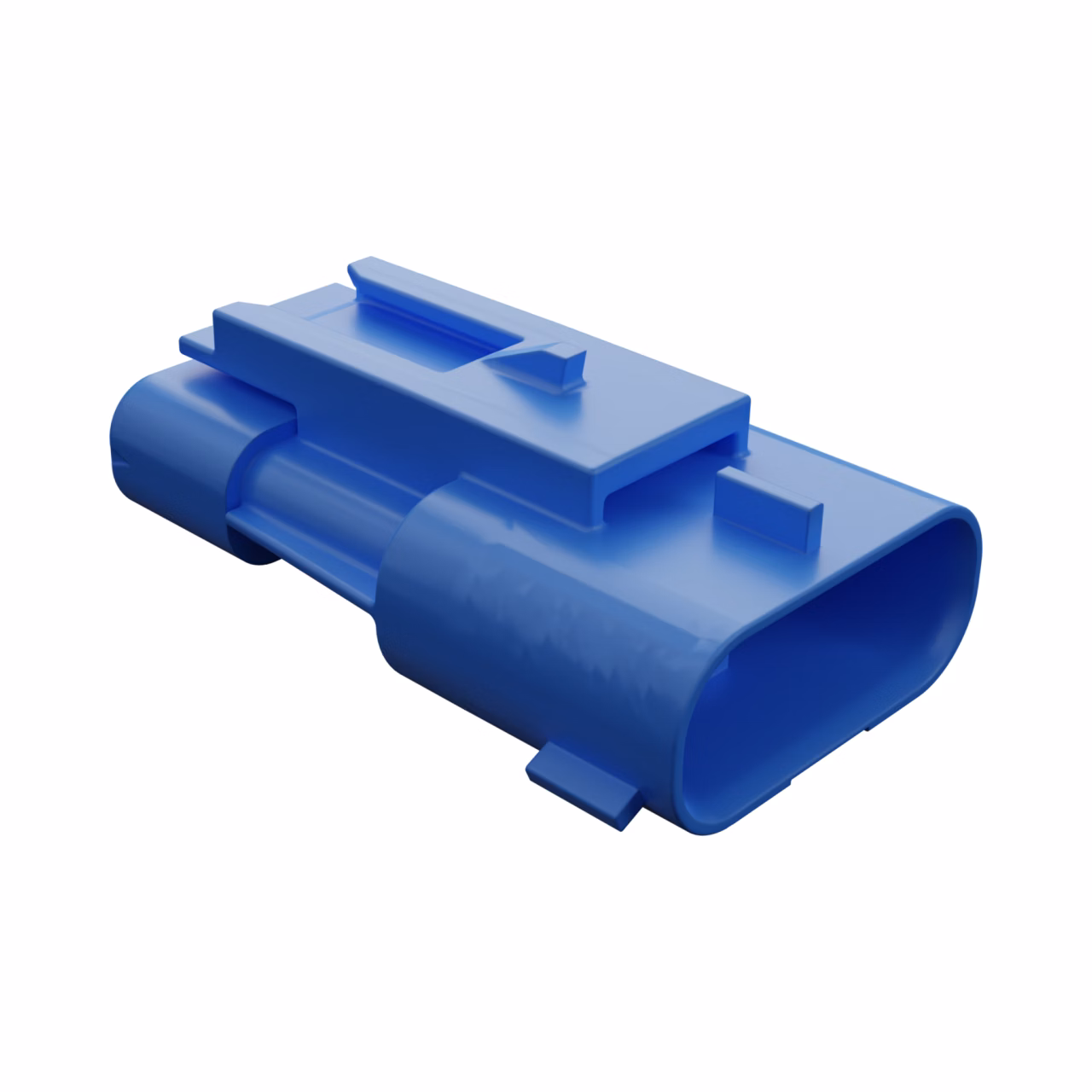 Squba Sealed Plug Assembly with Clipslot, 1.80mm Pitch, Single Row, 4 Circuits, Blue