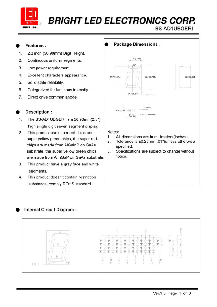 BS-AD1UBGERI technical document page 1