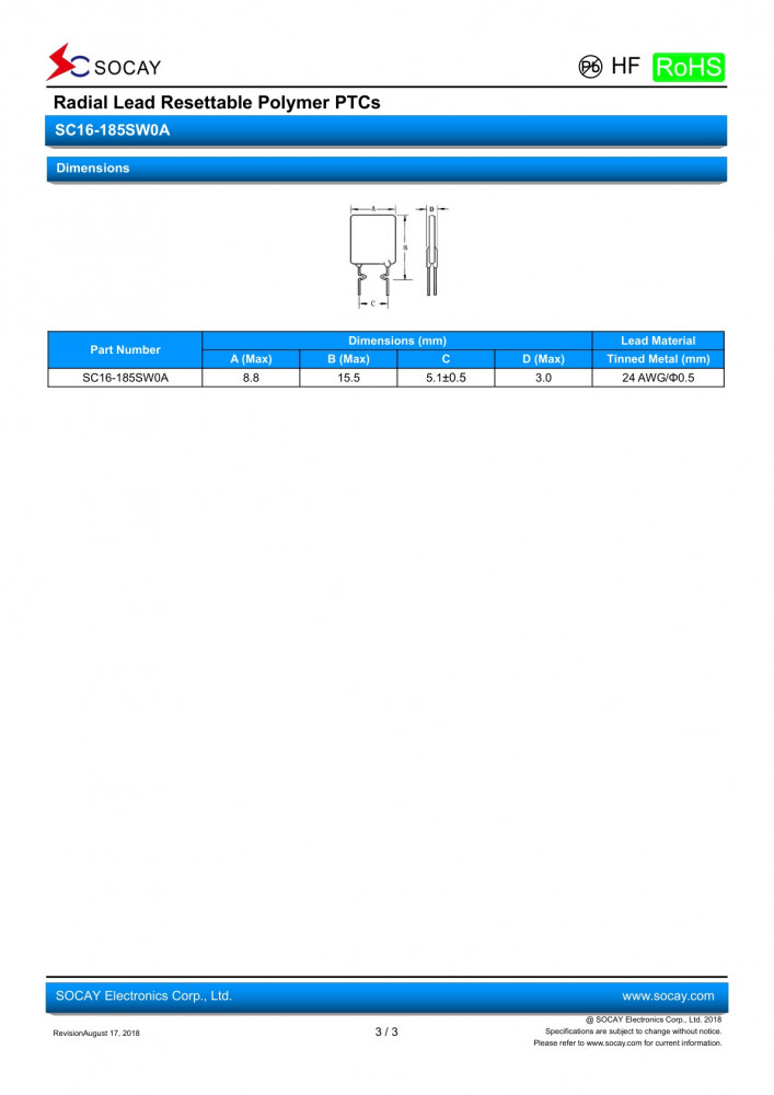 SC16-185SW0A technical document, page 3
