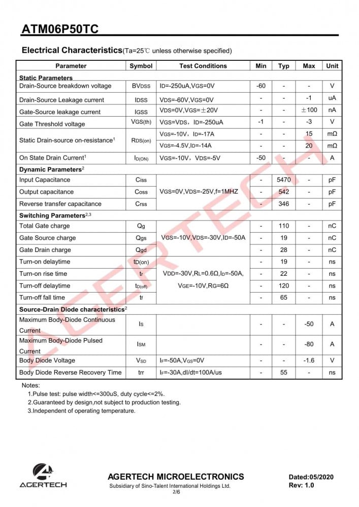 ATM06P50TC datasheet page 2