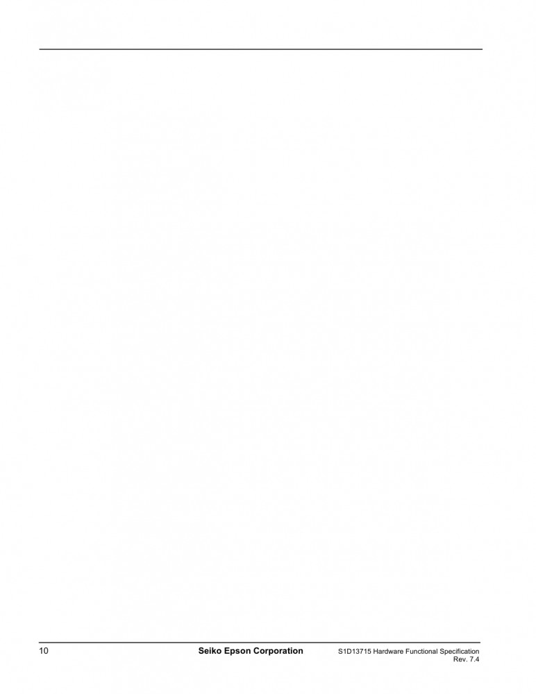 S1D13715 specification page 10