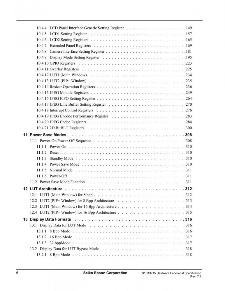 S1D13715 specification page 6