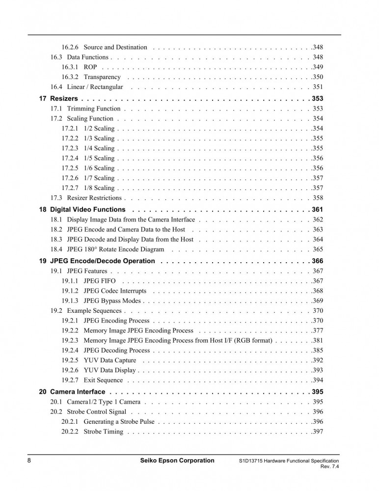 S1D13715 specification page 8