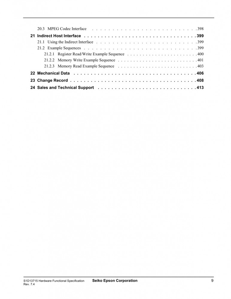 S1D13715 specification page 9
