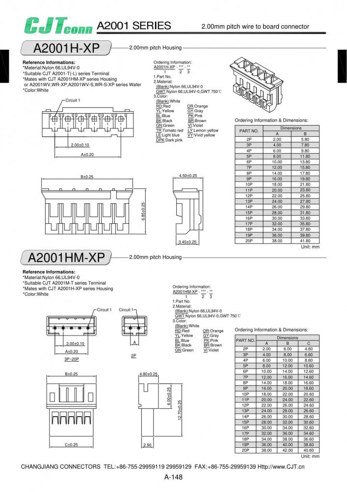 CJT A2001H series datasheet page 3
