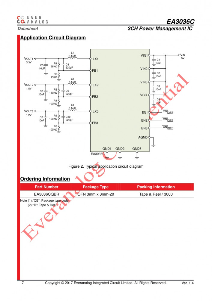EA3036CQBR datasheet page 7