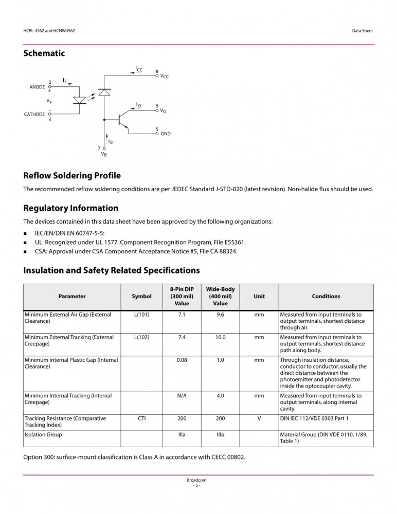 HCPL-4562-500E datasheet page 5