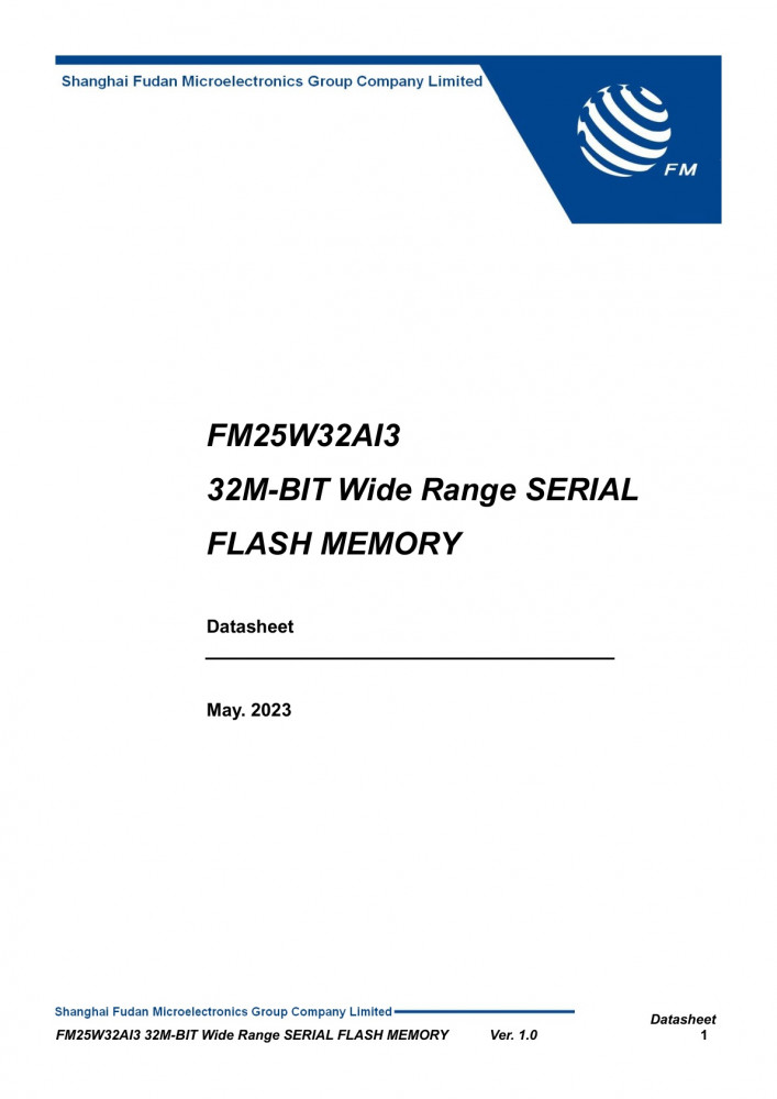 FM25W32AI3 datasheet page 1