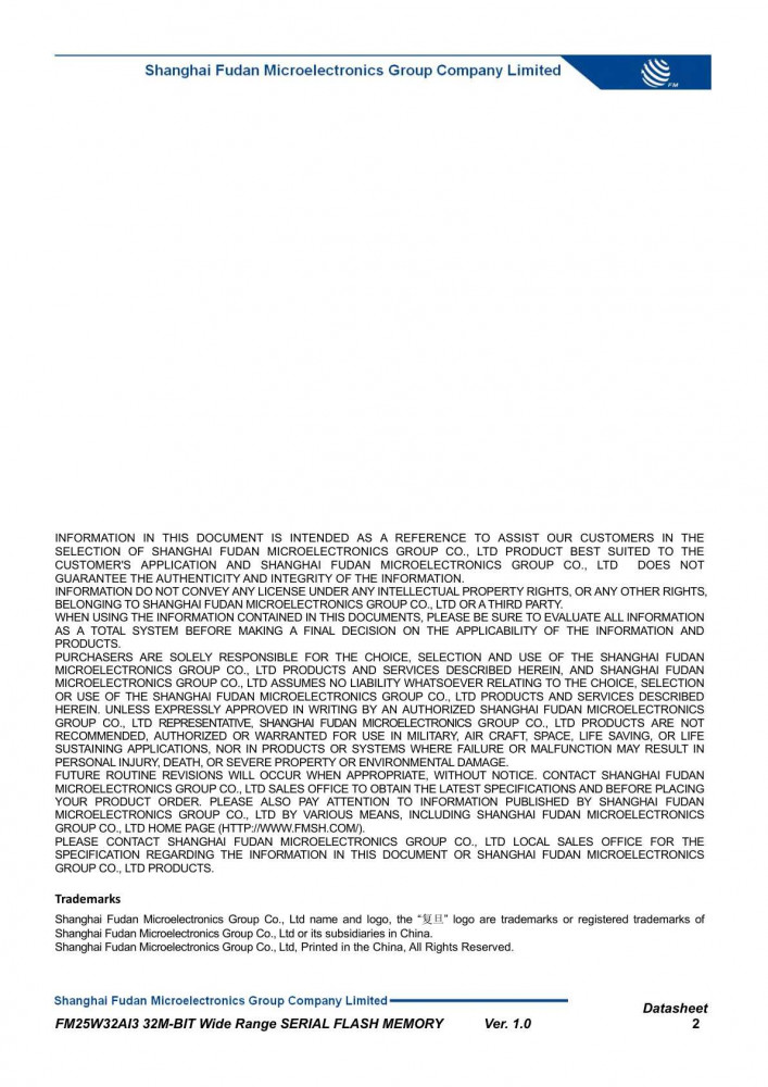 FM25W32AI3 datasheet page 2