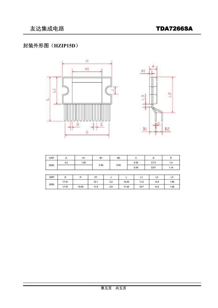 TDA7266SA datasheet page 5