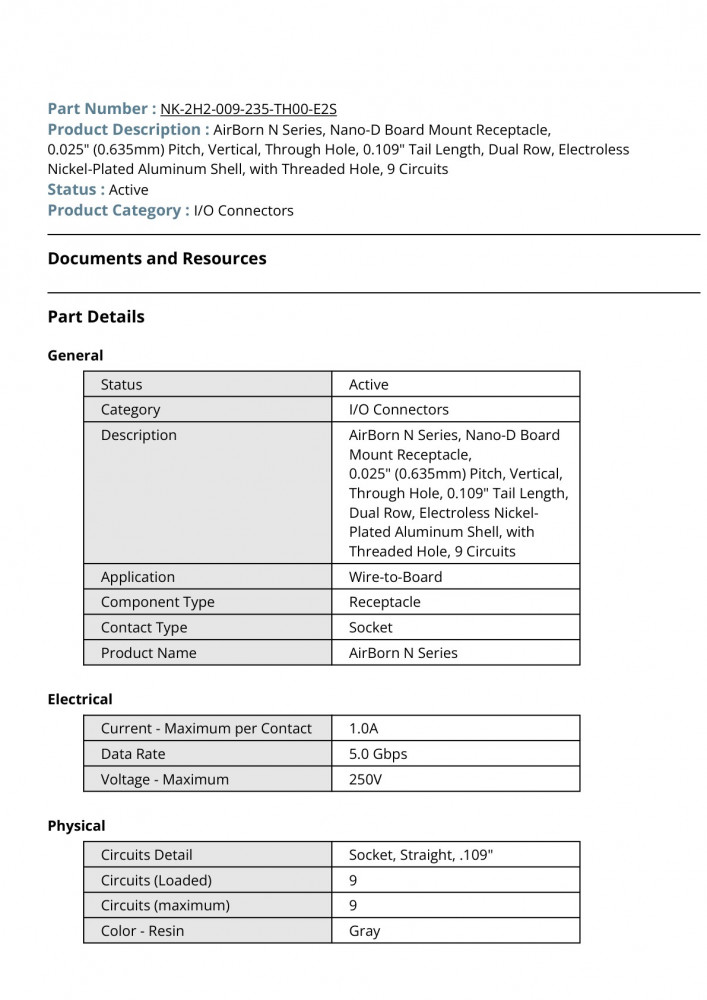 Product documentation page 1