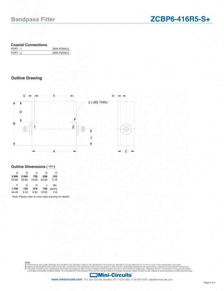 ZCBP6-416R5-S+ datasheet page 3