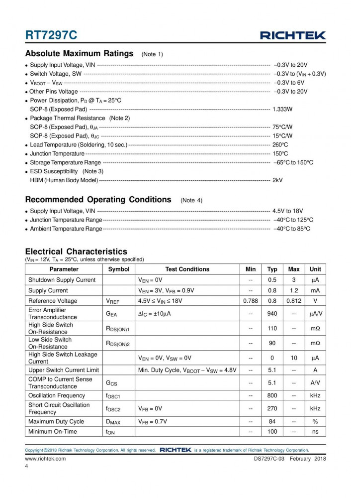 RT7297C datasheet page 4