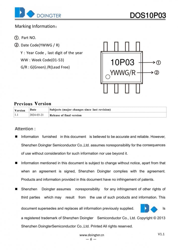 DOS10P03 datasheet page 6
