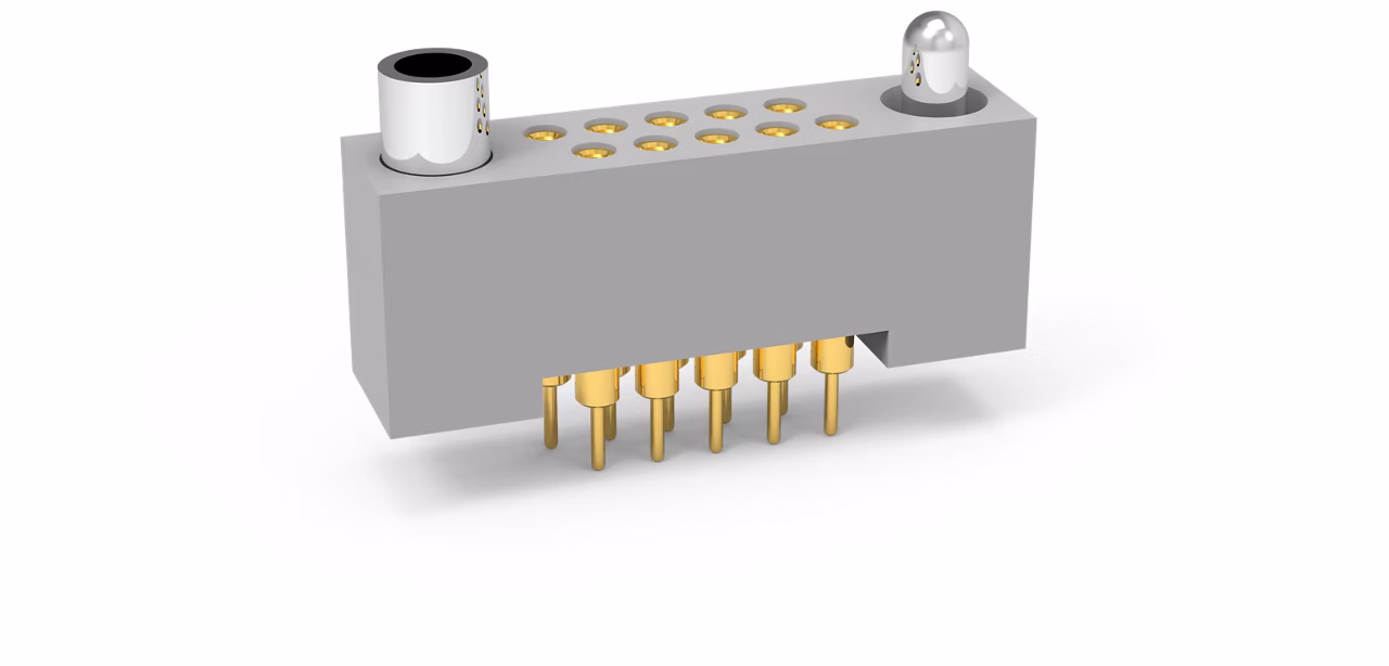 AirBorn R Series, Rectangular Flex Mount Receptacle, Vertical, Plastic Body, Dual Row, 0.075