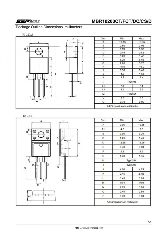 MBR10200FCT datasheet page 3