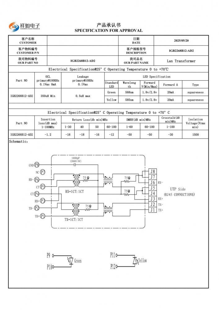 IGB2268B12-AD2 specification approval document page 3