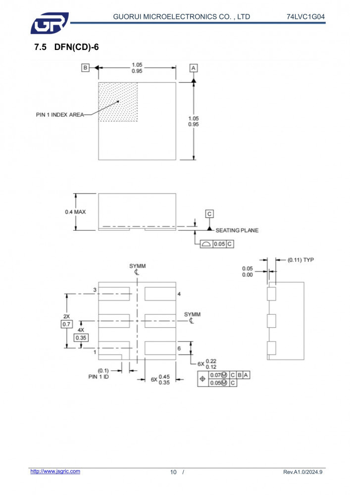 74LVC1G04 technical document page 10