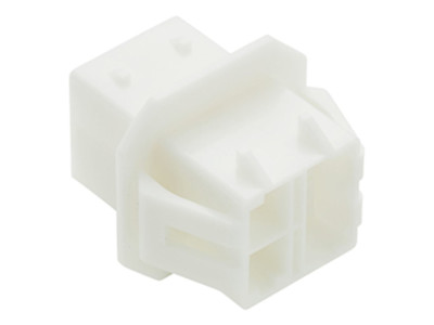 VersaBlade Hybrid Receptacle Housing, without Mounting Ears, 2 Circuits, Blue, Glow-Wire Capable