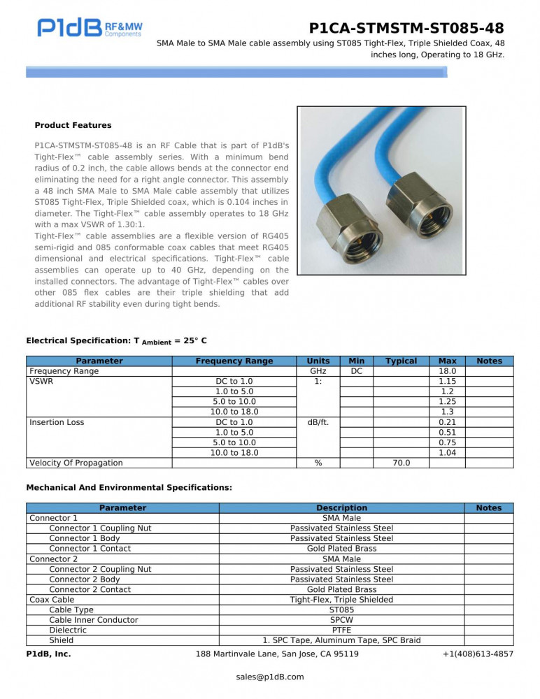 P1CA-STMSTM-ST085-48 technical document page 1
