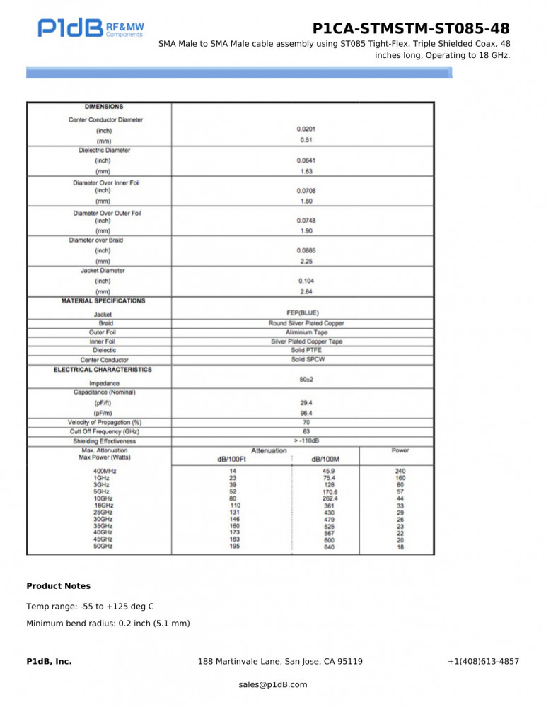 P1CA-STMSTM-ST085-48 technical document page 3