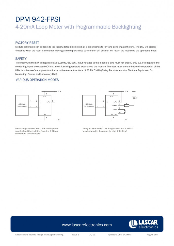 DPM 942-FPSI datasheet page 5