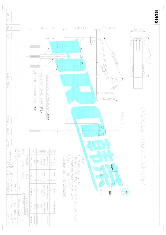 K9-1803A-6 product document preview