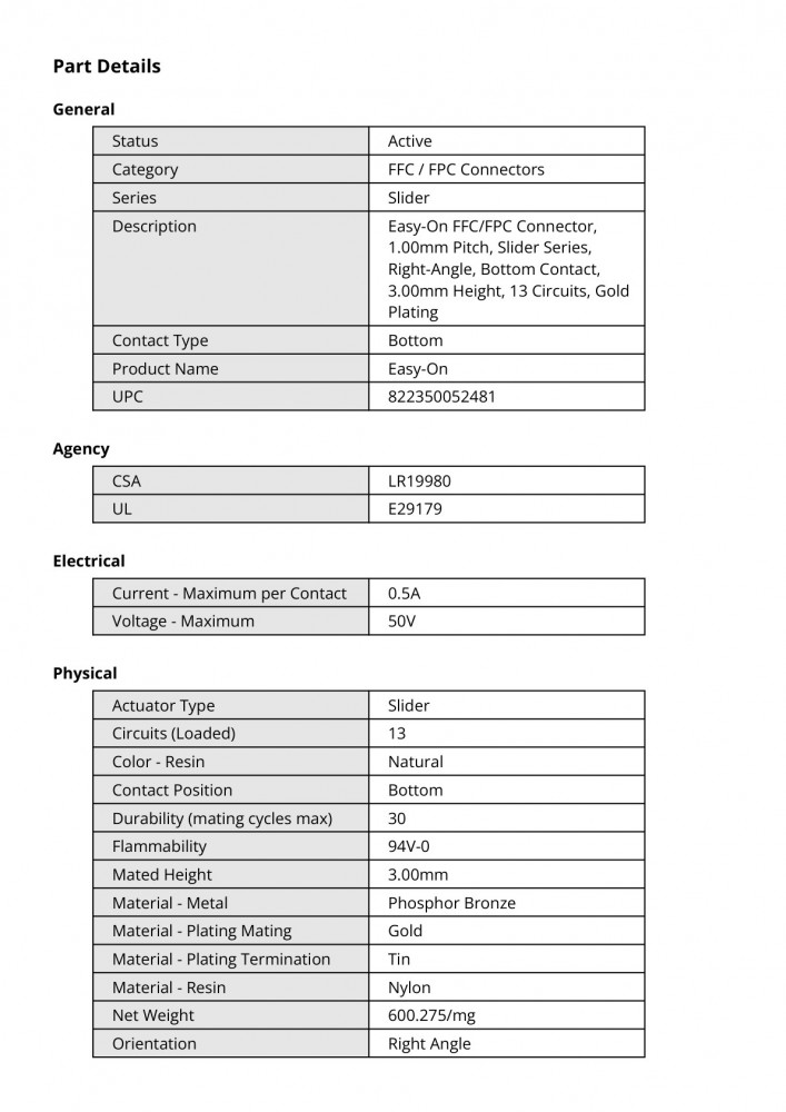 MOLEX 522711369 technical document image 2